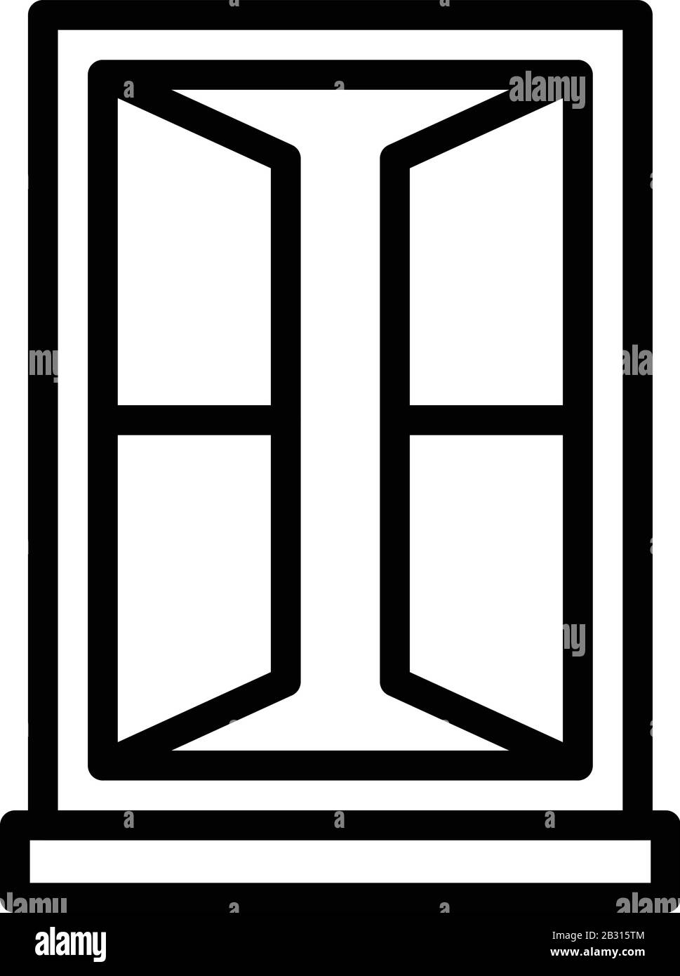 Open window frame icon, outline style Stock Vector Image & Art - Alamy