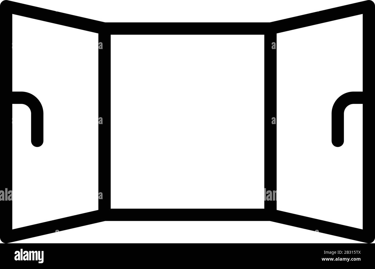 Big glass window icon Cut Out Stock Images & Pictures - Alamy