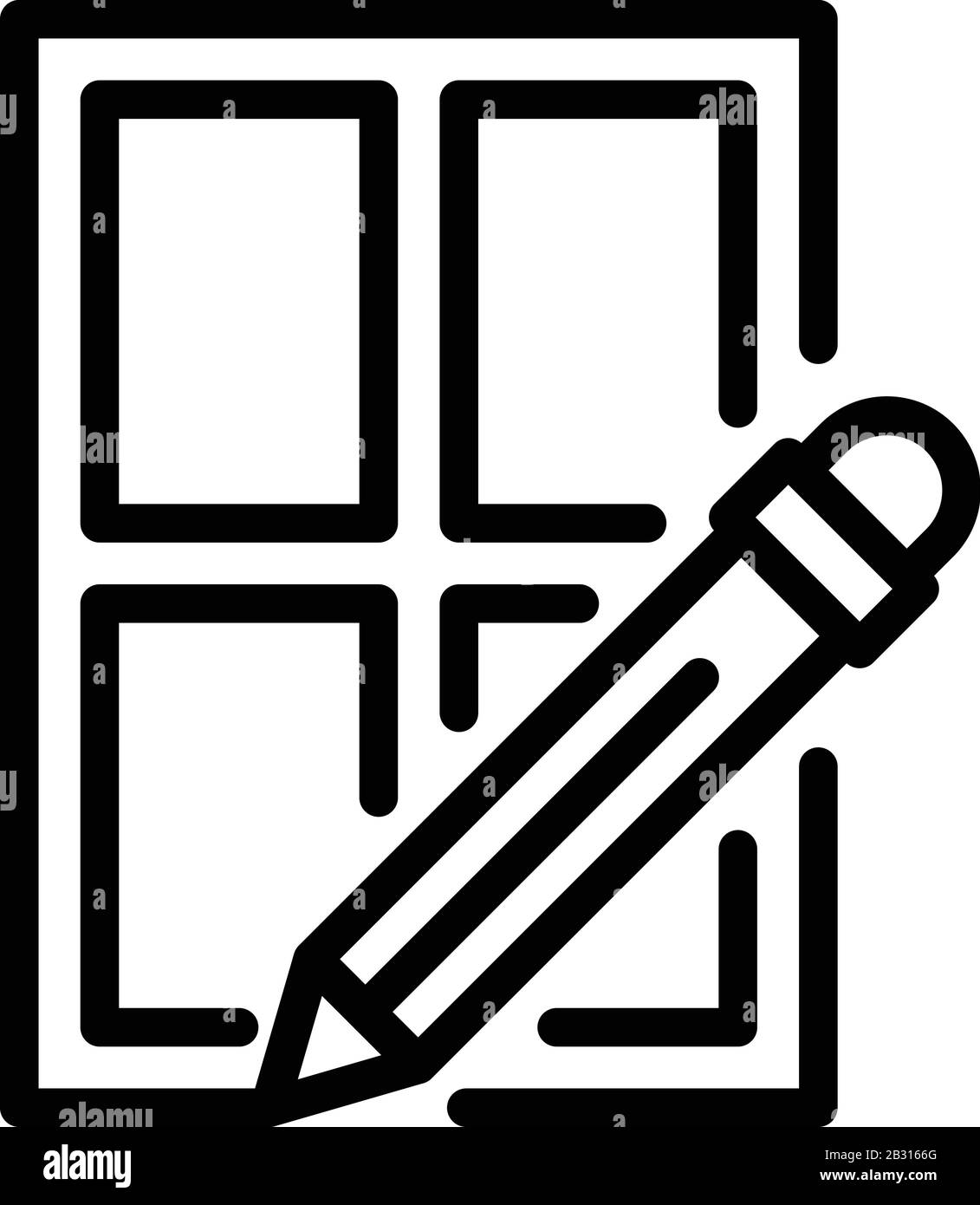 Pen writing window icon, outline style Stock Vector Image & Art - Alamy