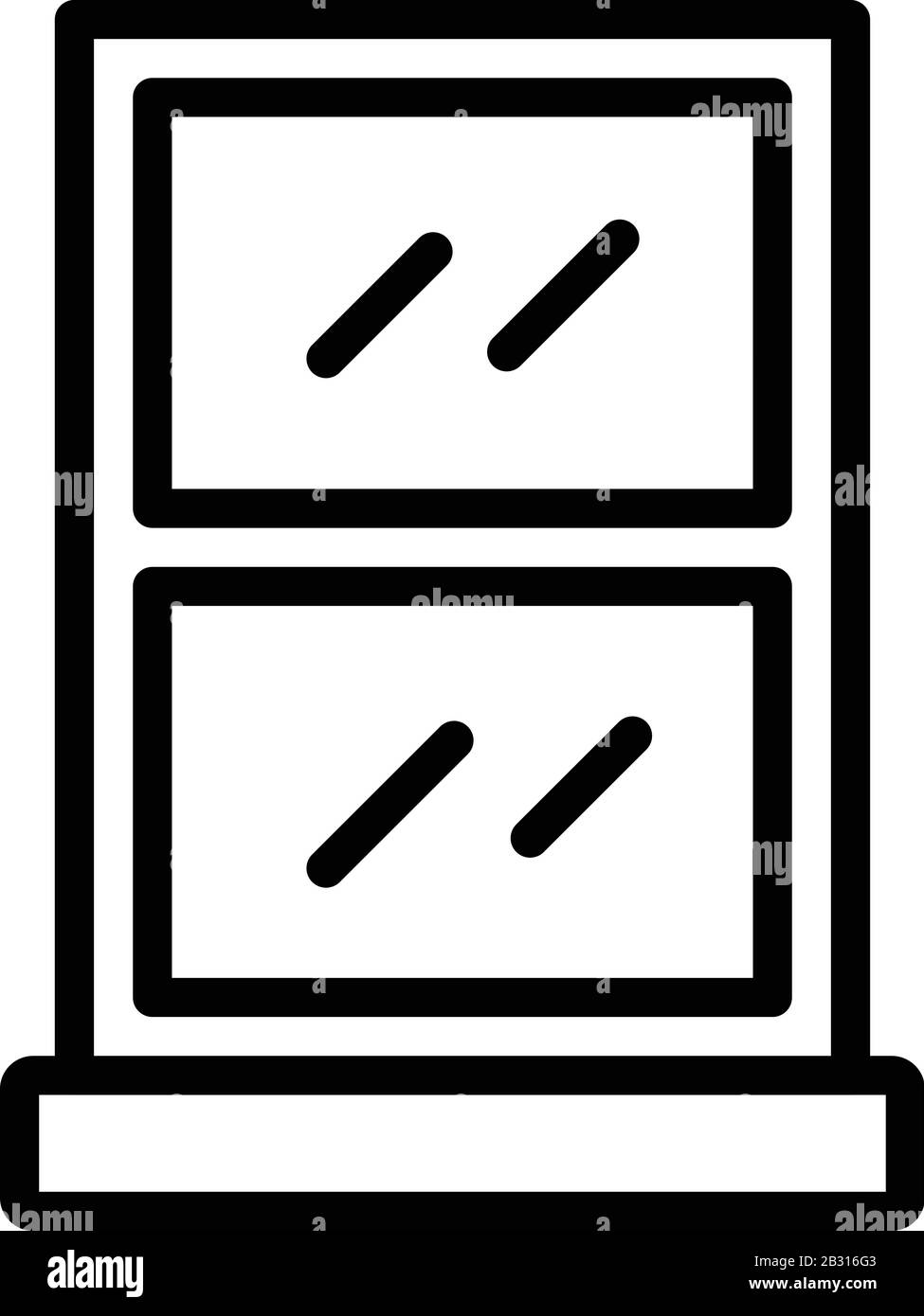 Transparent window icon, outline style Stock Vector Image & Art - Alamy