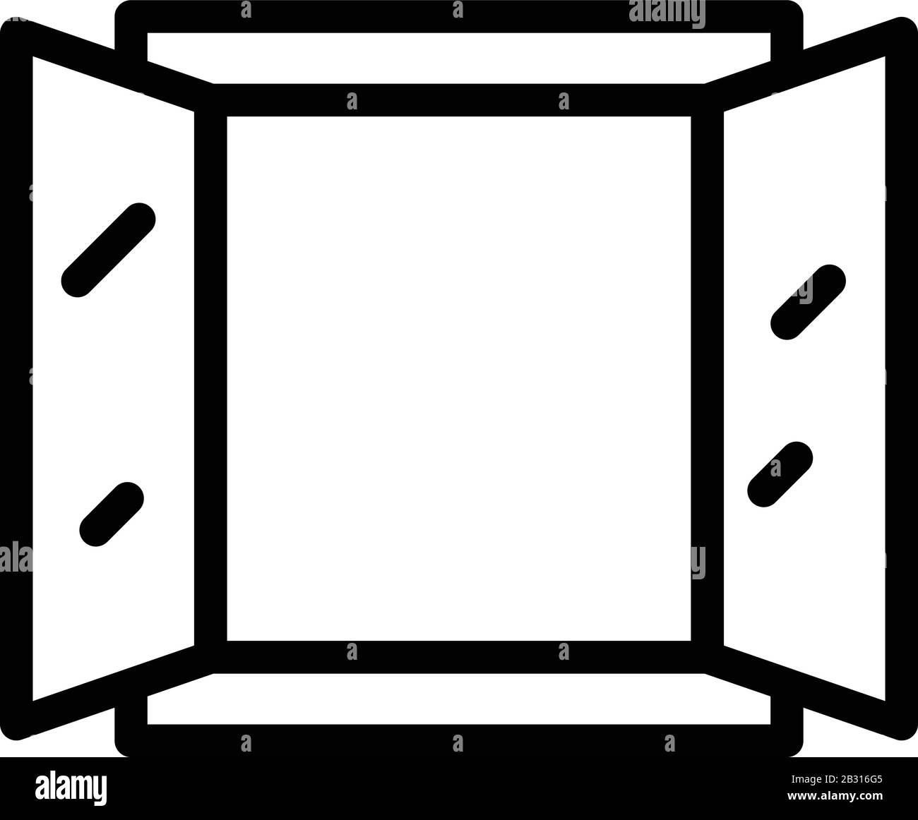 Open home window icon, outline style Stock Vector Image & Art - Alamy