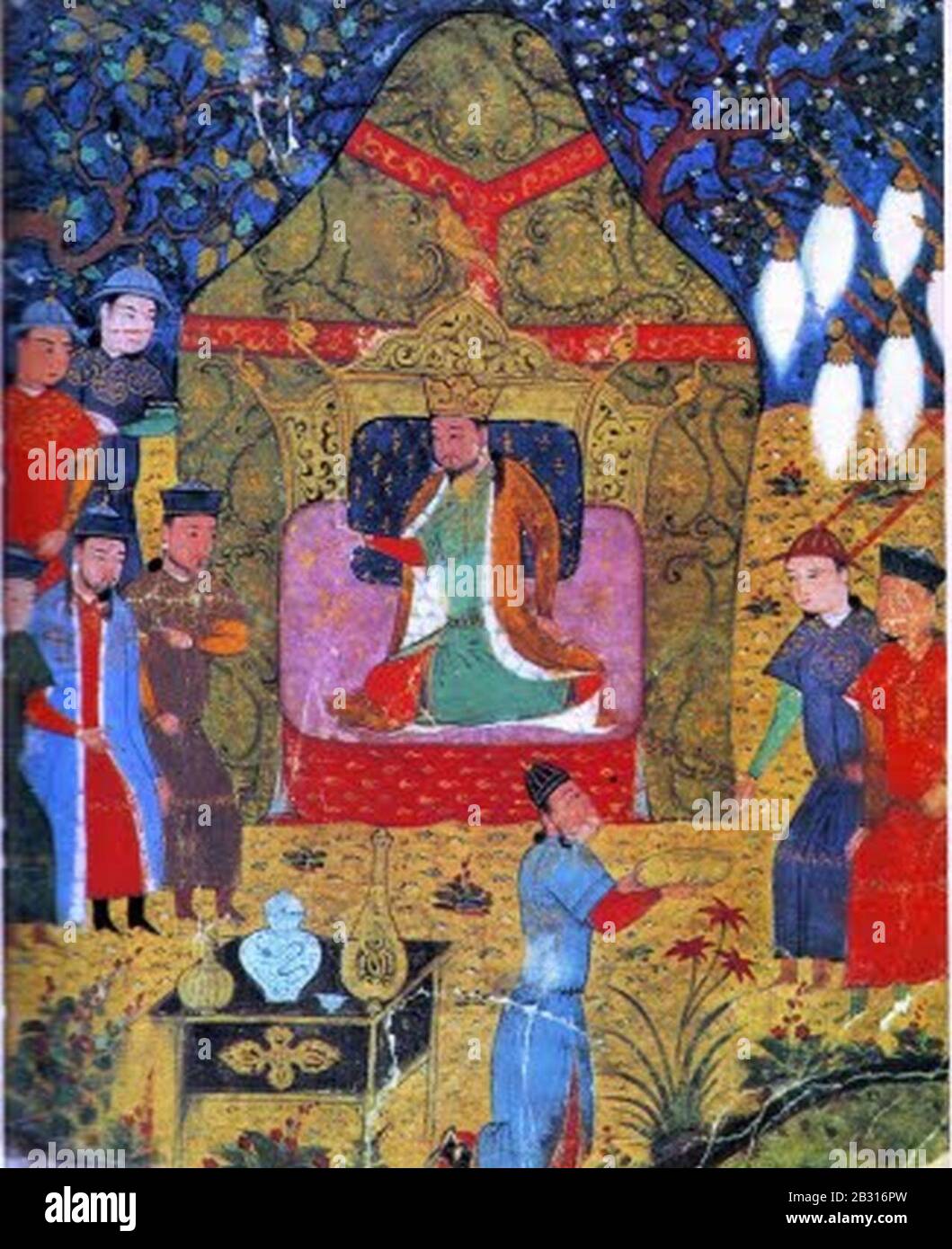 Genghis Khan's enthronement in 1206 Stock Photo - Alamy