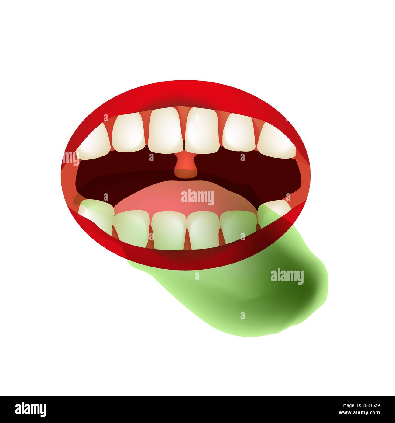 bad breath. Halitosis. The structure of the teeth and oral cavity ...