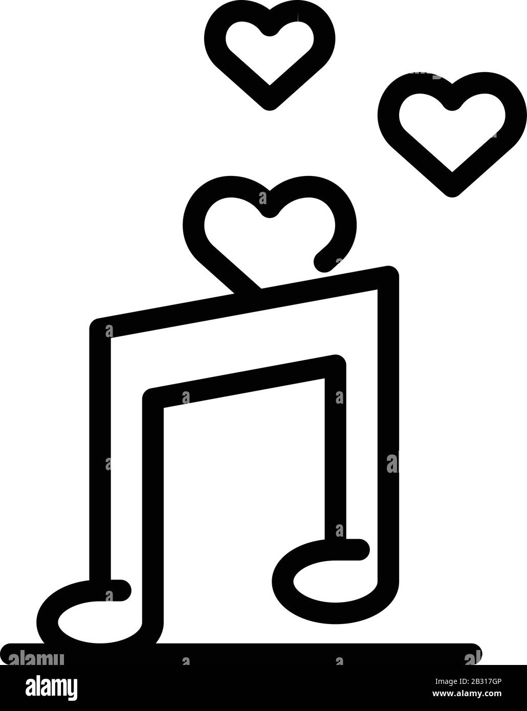 Wedding music note icon, outline style Stock Vector Image & Art - Alamy