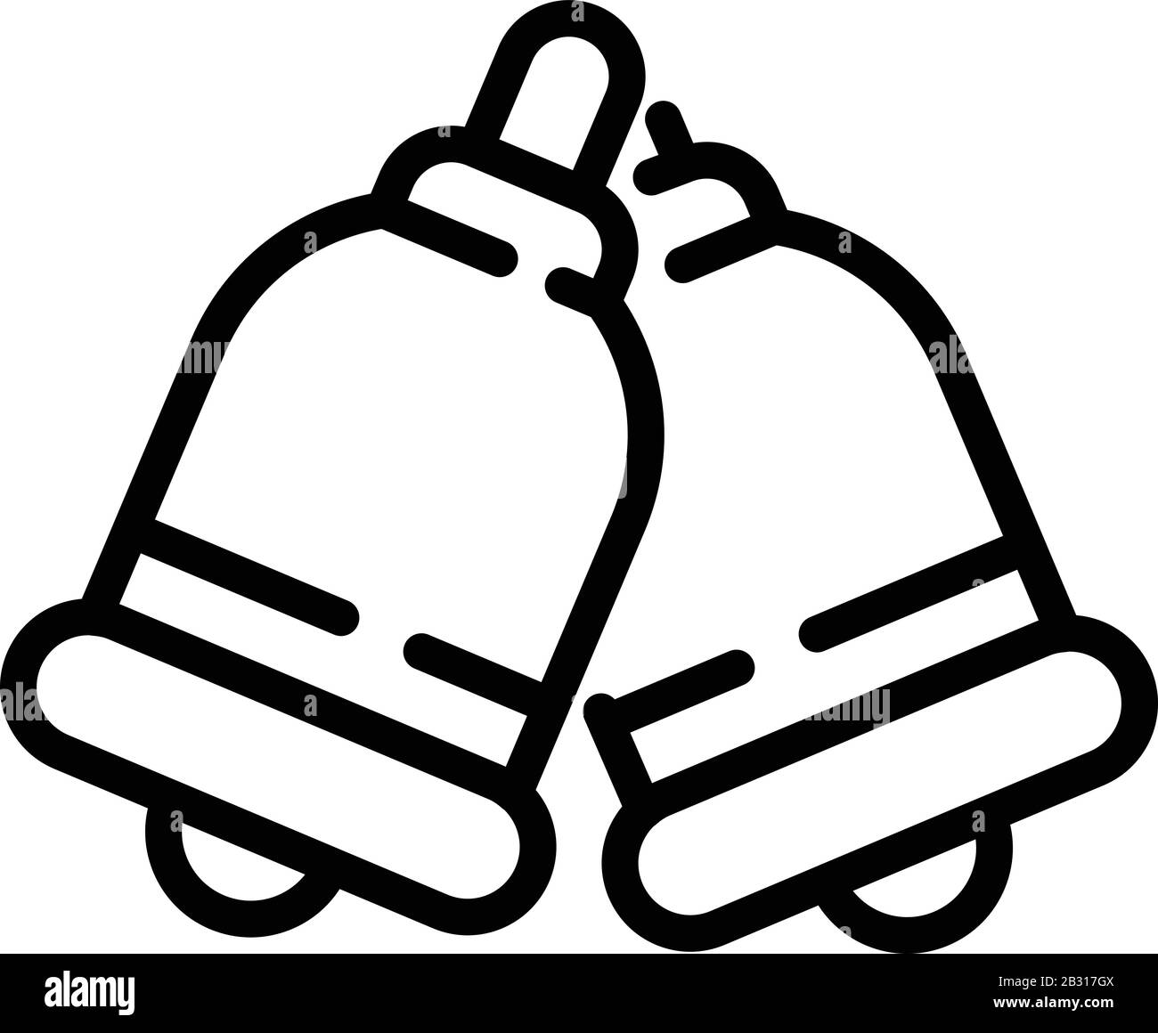 Wedding bells icon, outline style Stock Vector Image & Art - Alamy