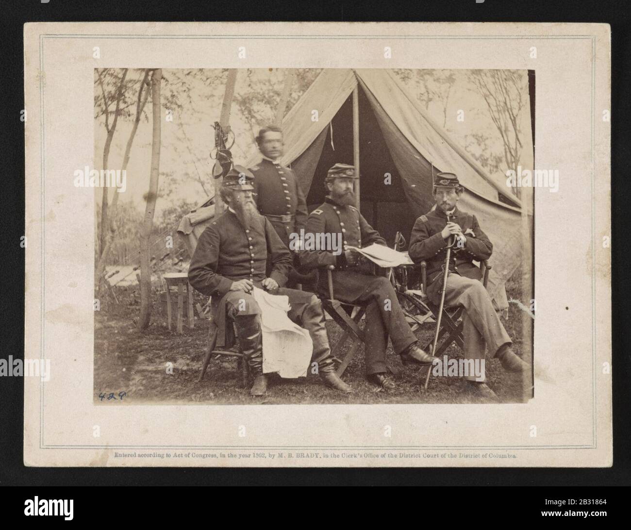 Gen'l Sykes and staff, near Richmond, June, 1862 Stock Photo - Alamy