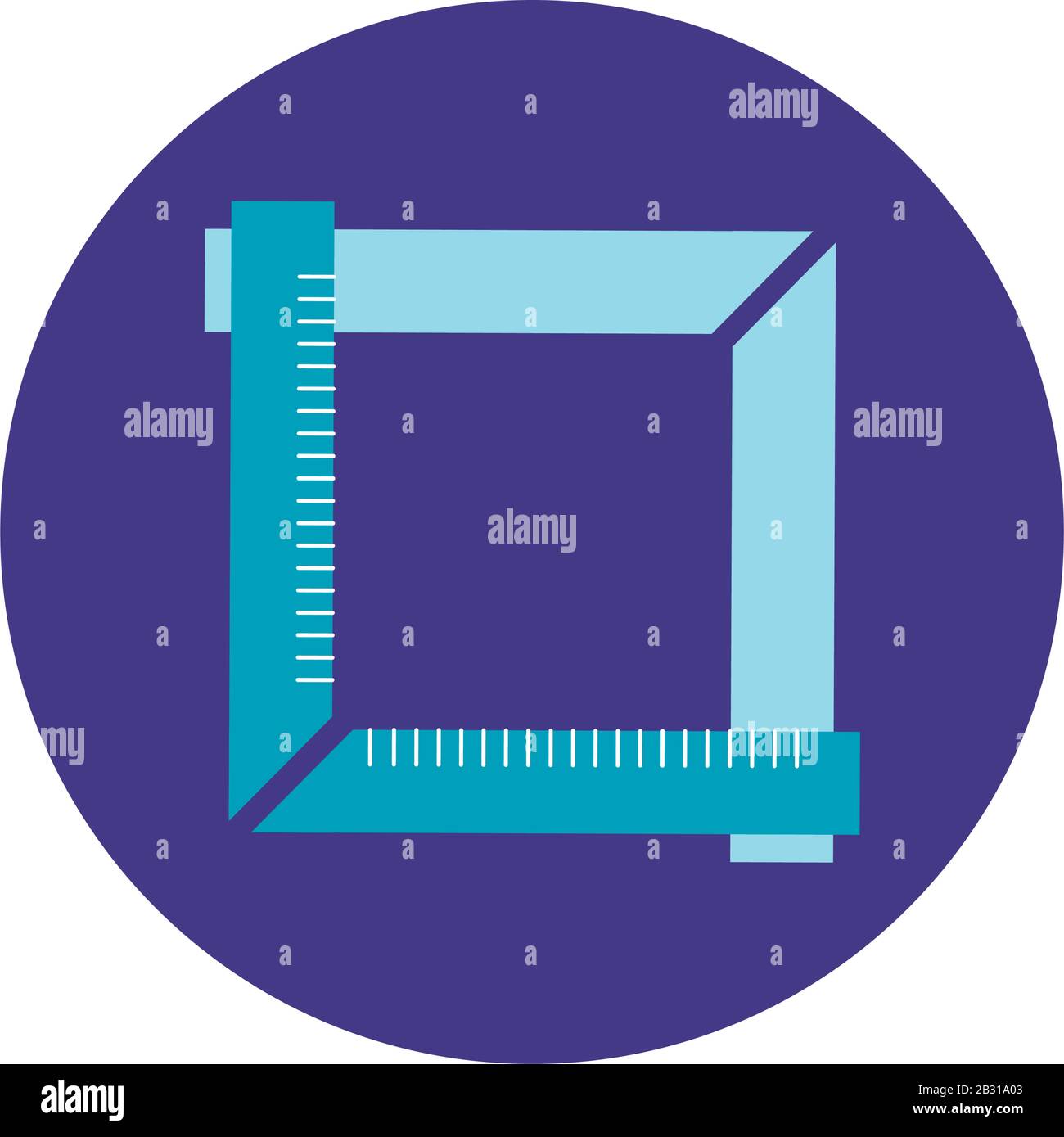 geometric rule designer block and flat style icon Stock Vector Image ...