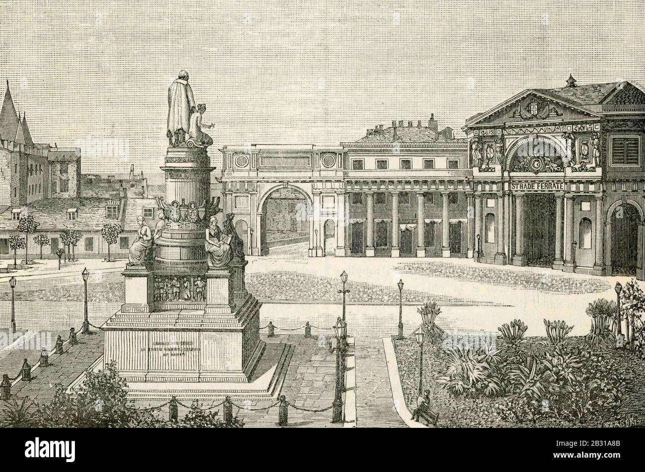 Genova Piazza Acquaverde Stock Photo - Alamy