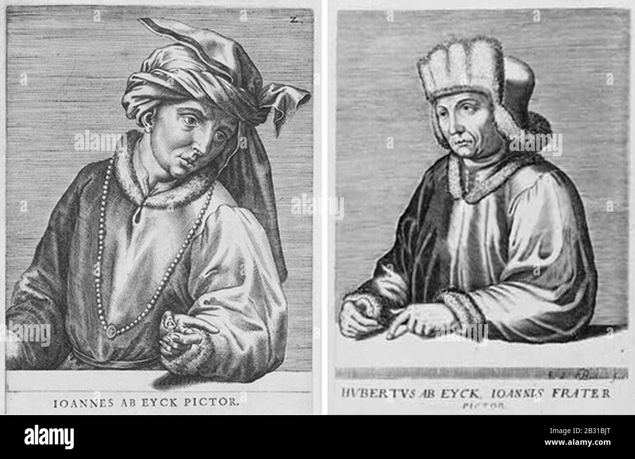 Genter Altar Portraits Jan und Hubert van Eyck Drucke Stock Photo - Alamy