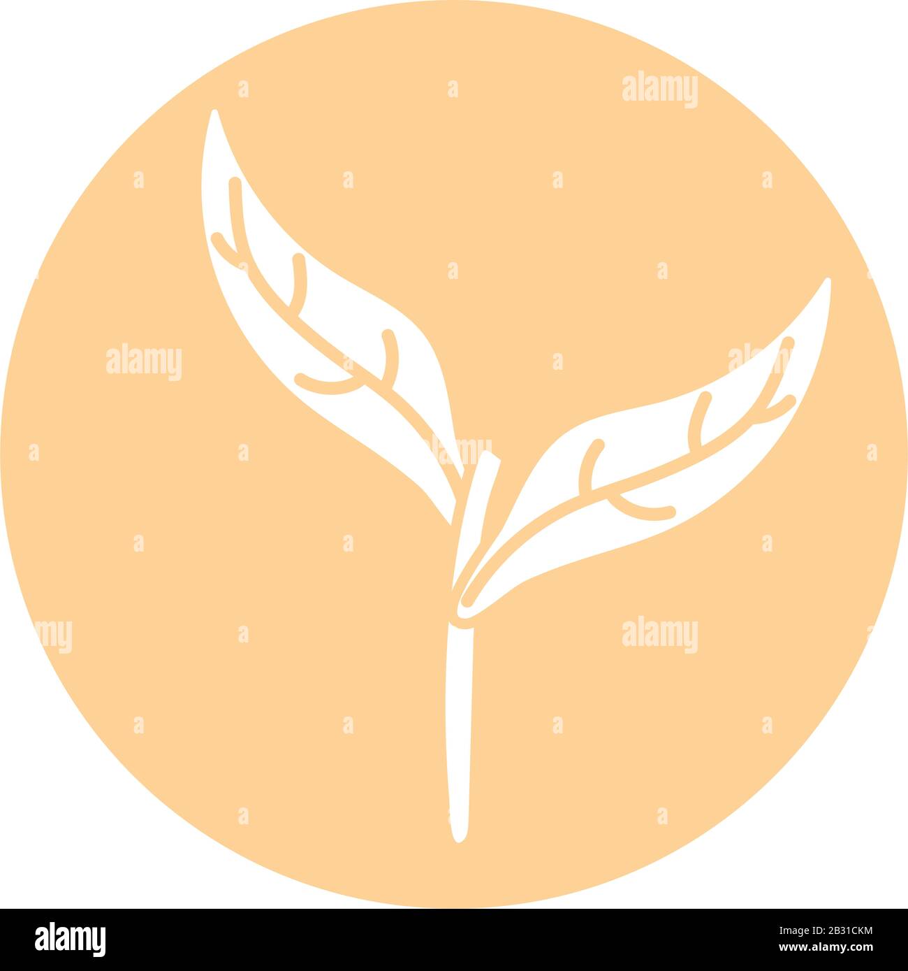 plant leaves icon over white background, block style, vector ...