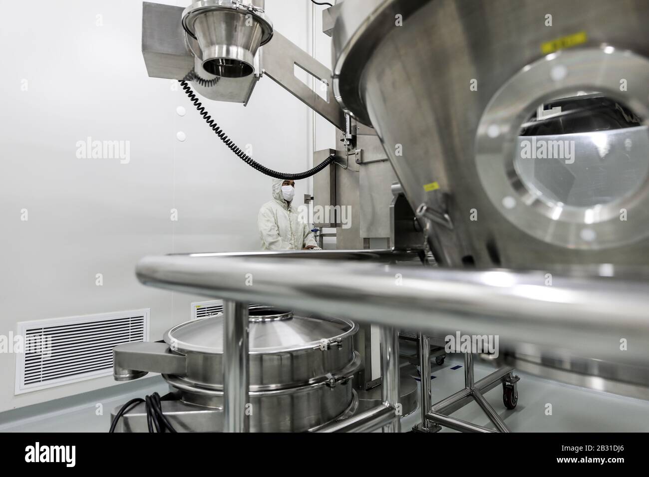 BEIJING, CHINA - JUNE 03, 2019: Modern drug manufacturing laboratory ...
