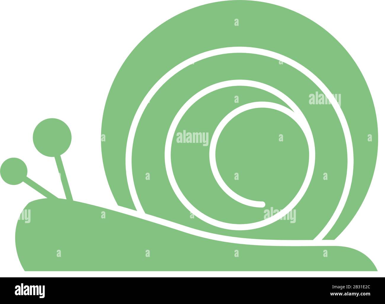 cartoon snail icon over white background, silhouette style, vector ...