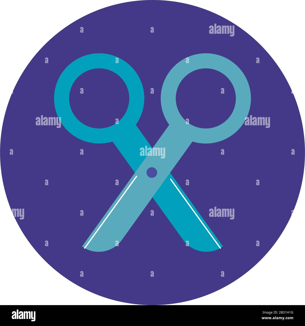 scissors cut block and flat style icon Stock Vector Image & Art - Alamy