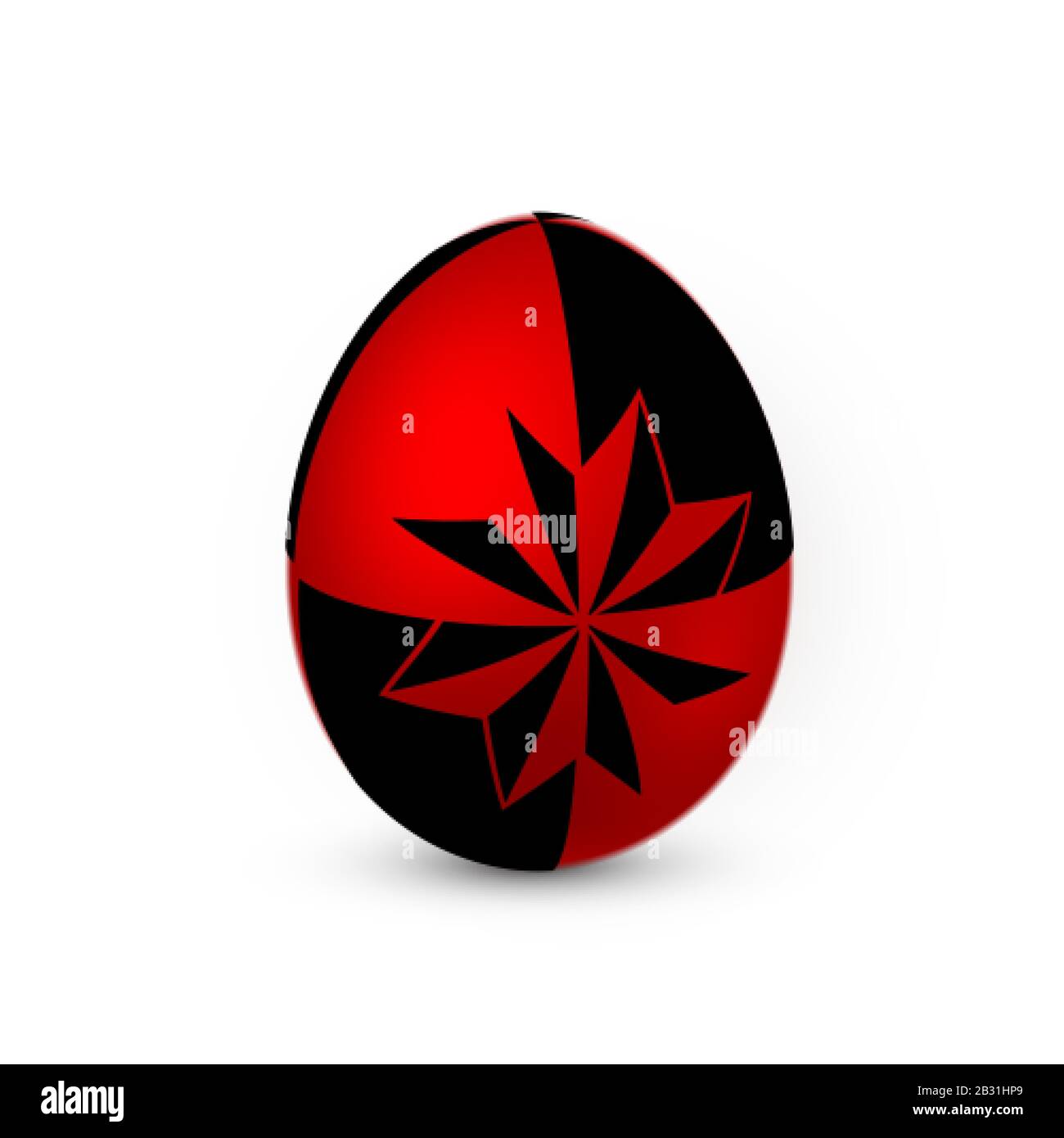 Color Easter egg on white background. Design template. Vector ...