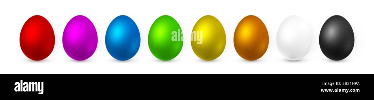 Color Easter egg on white background. Design template. Vector ...