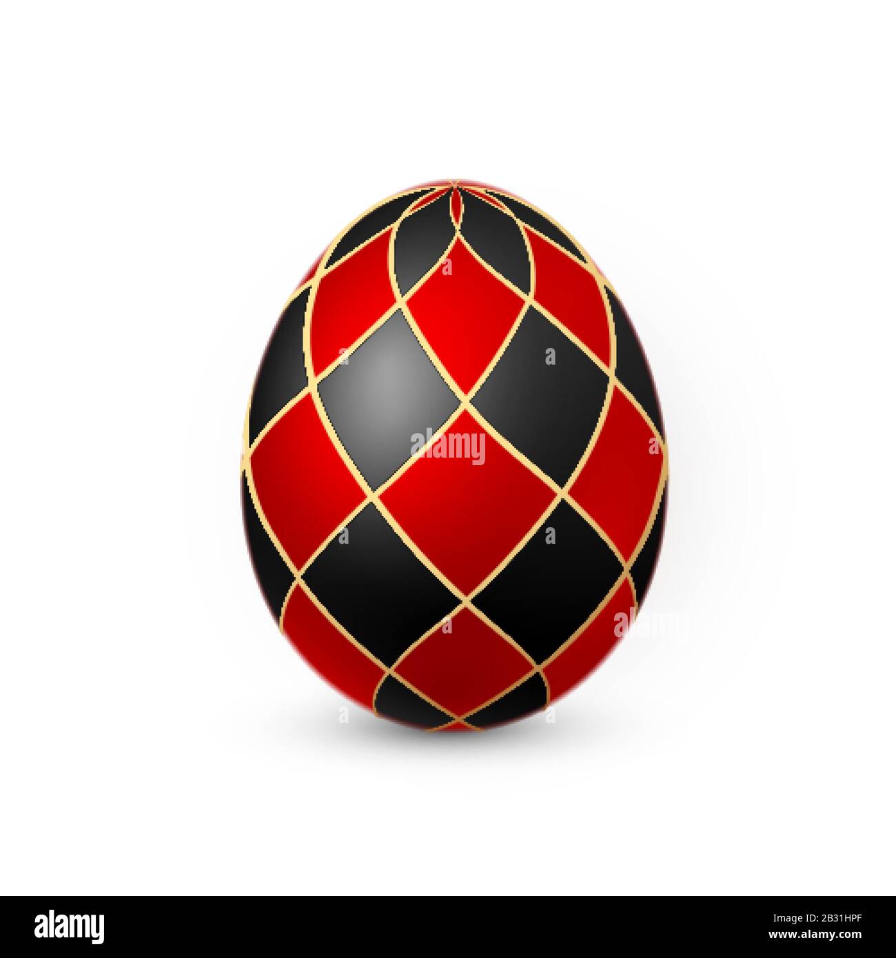 Color Easter egg on white background. Design template. Vector ...