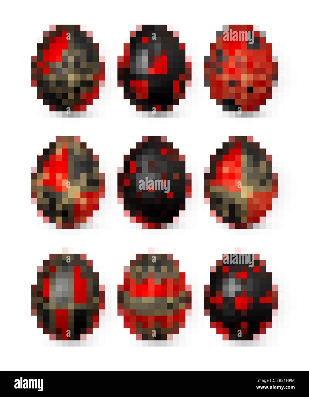 Color Easter egg on white background. Design template. Vector ...