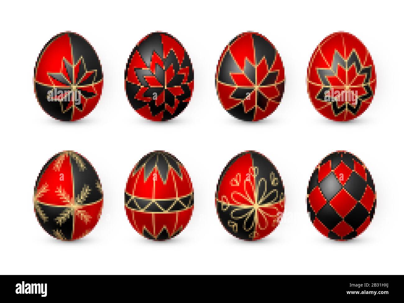 Color Easter egg on white background. Design template. Vector ...