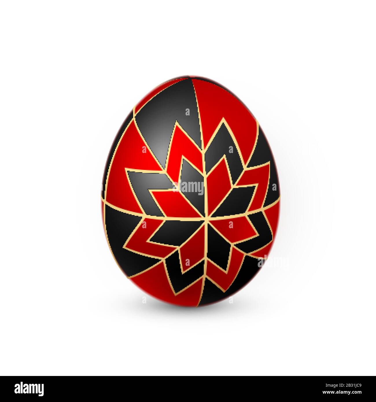 Color Easter egg on white background. Design template. Vector ...