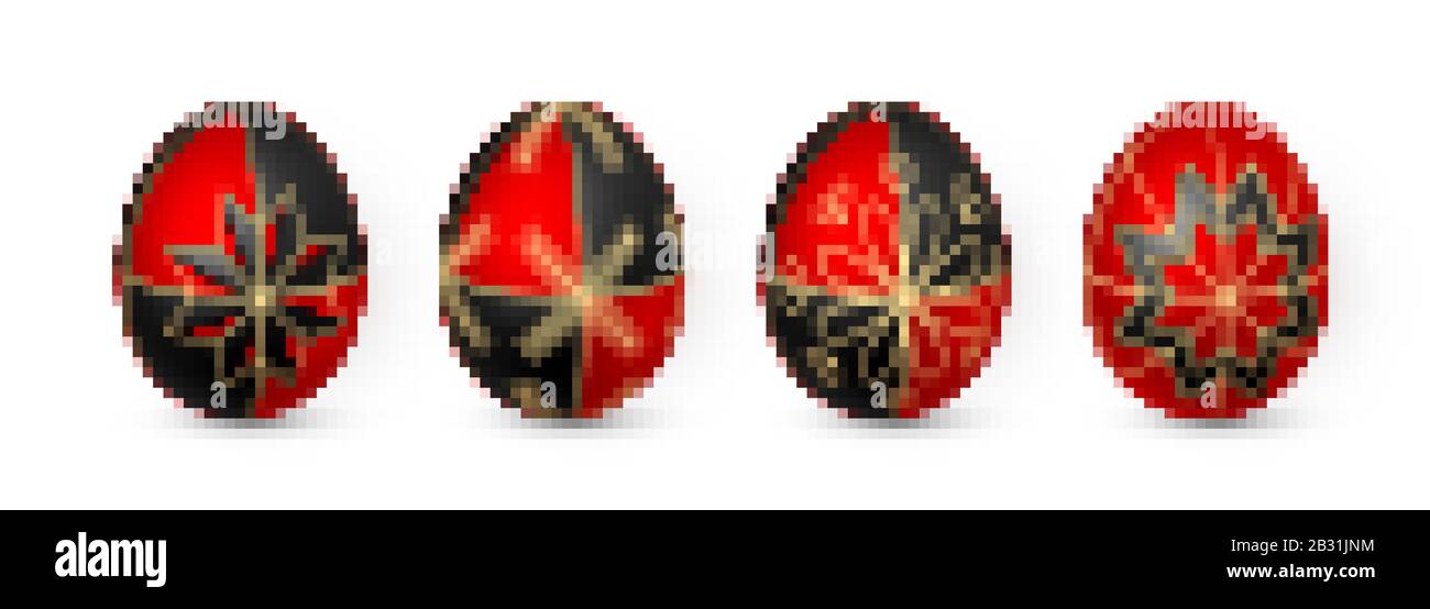 Color Easter egg on white background. Design template. Vector ...