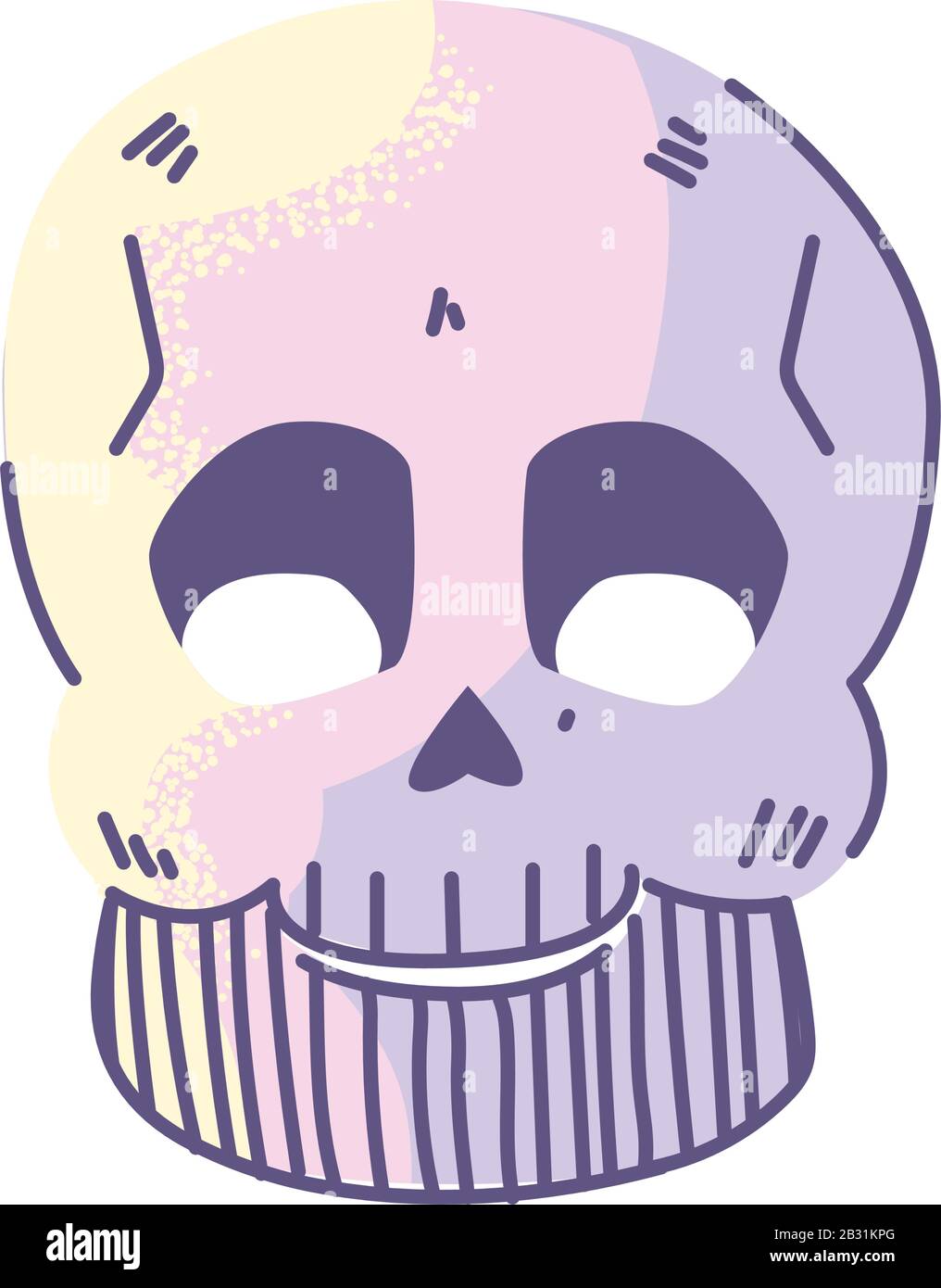 skull bones, body part on white background vector illustration design ...