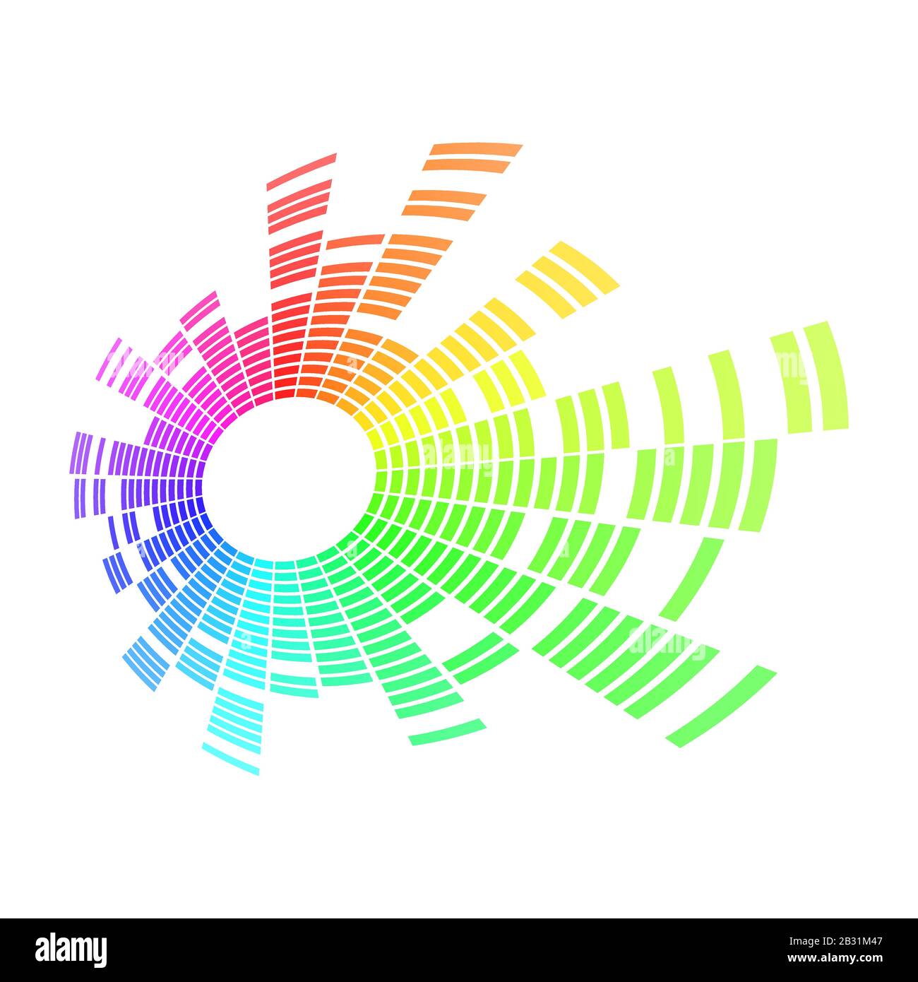 Radial sound wave. Music equalizer. Dynamic volume. Vector illustration ...