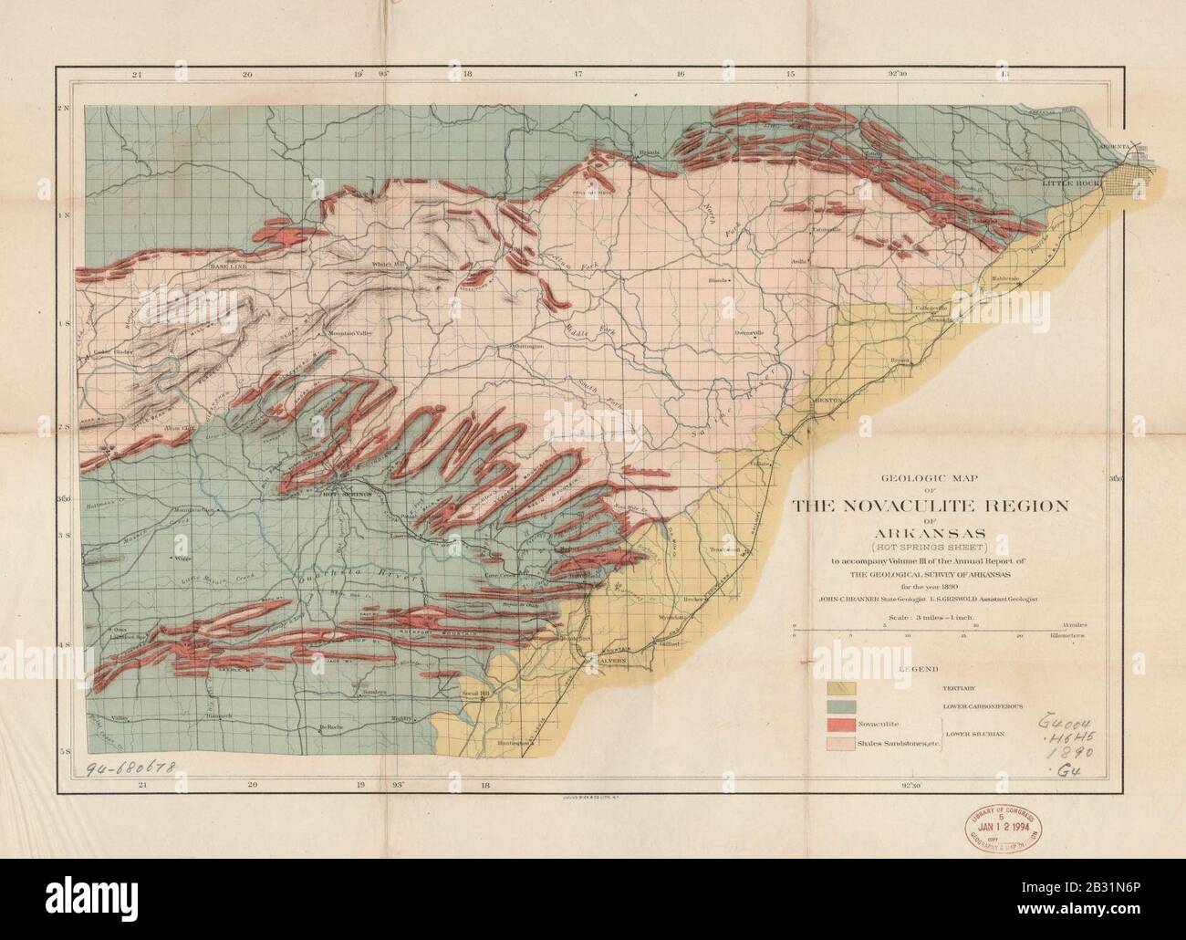 Geological map of the novaculite region of Arkansas - Hot Springs sheet ...