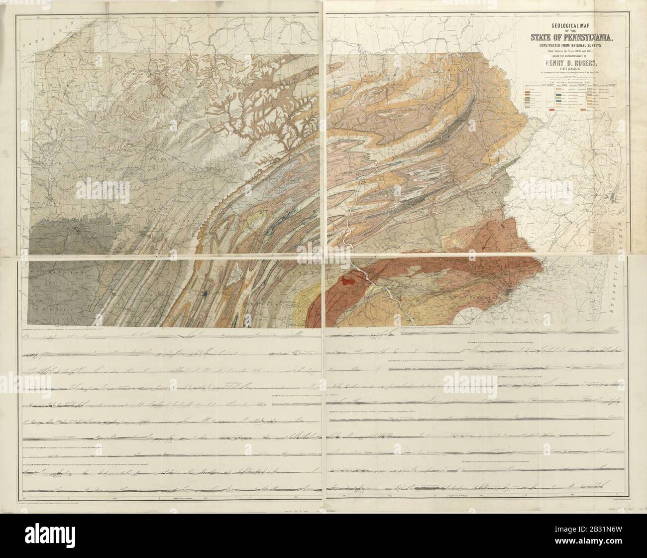 Geological map of the state of Pennsylvania - constructed from original ...