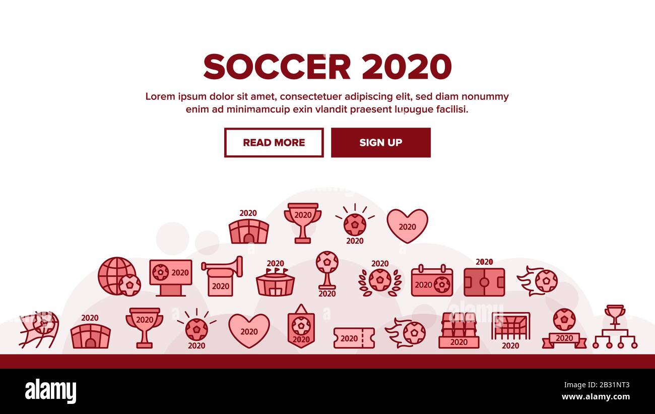 Soccer Champion 2020 Landing Header Vector Stock Vector Image & Art - Alamy