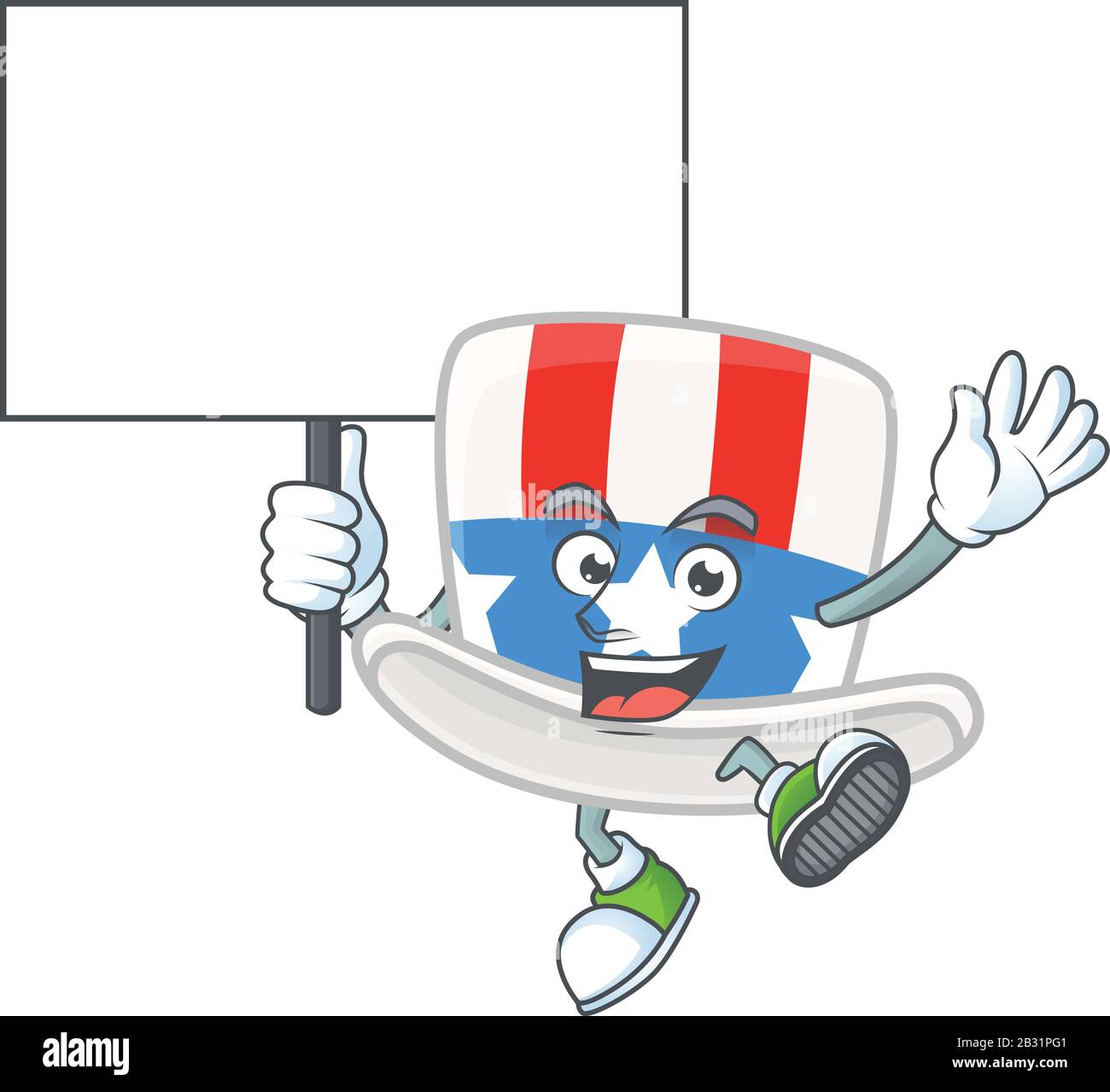 A picture of uncle sam hat cartoon character with board Stock Vector ...