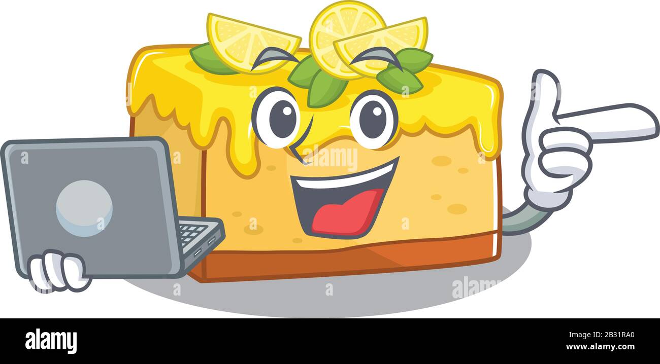 Lemon cheesecake slice Stock Vector Images - Alamy