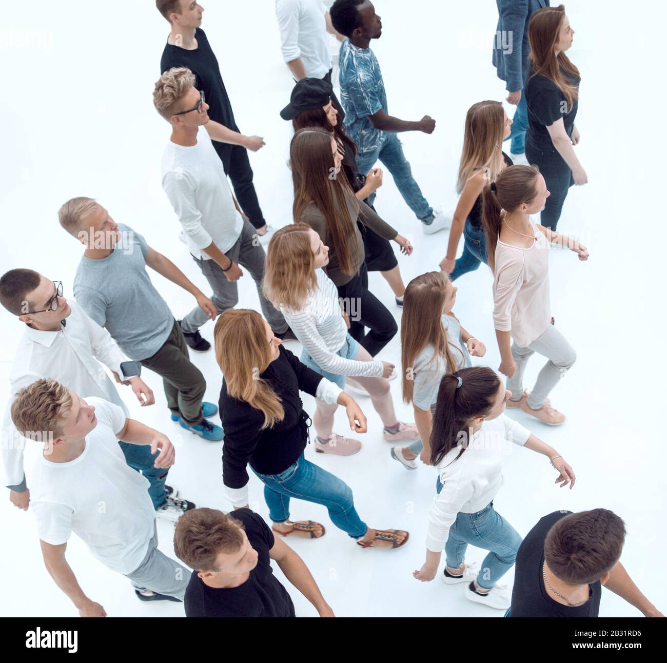 super team of young people confidently stepping forward Stock Photo - Alamy