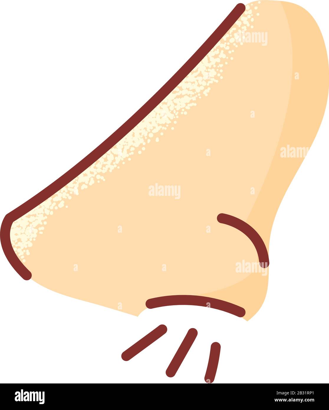 human nose, body part on white background vector illustration design ...