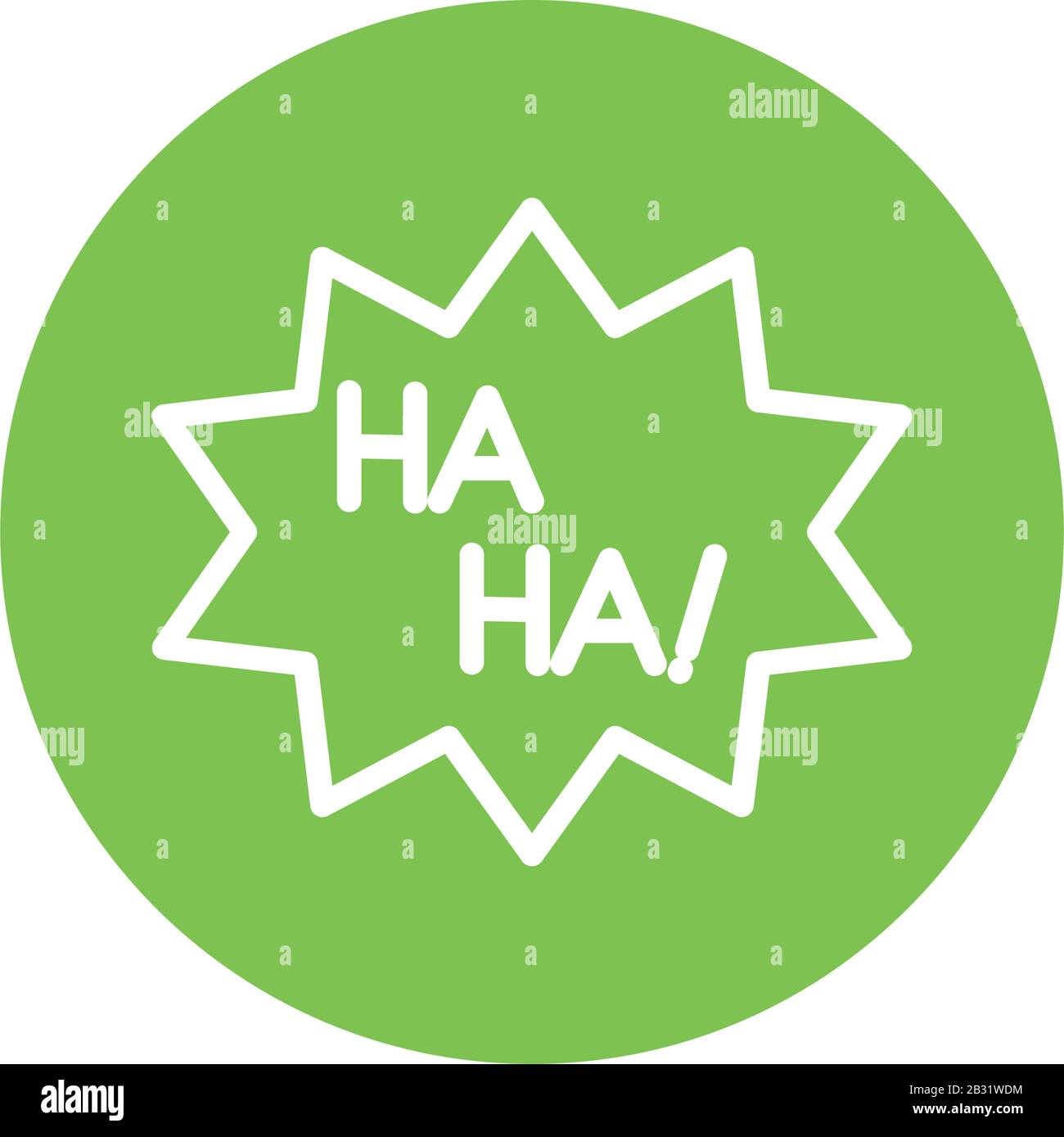 expression bubble with ha ha fools day line style Stock Vector Image ...