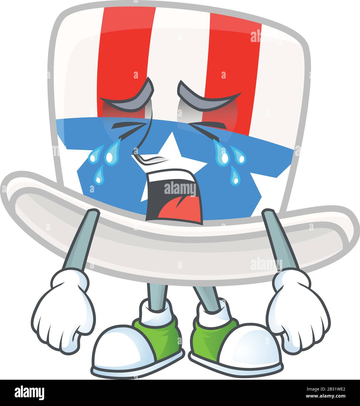 A crying uncle sam hat mascot design style Stock Vector Image & Art - Alamy