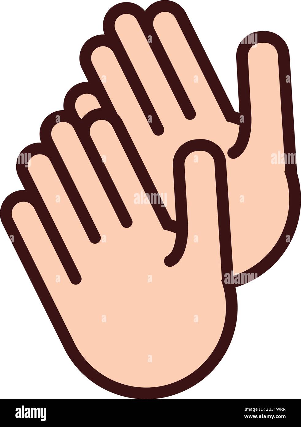 bumping hands signal line and fill style Stock Vector Image & Art - Alamy