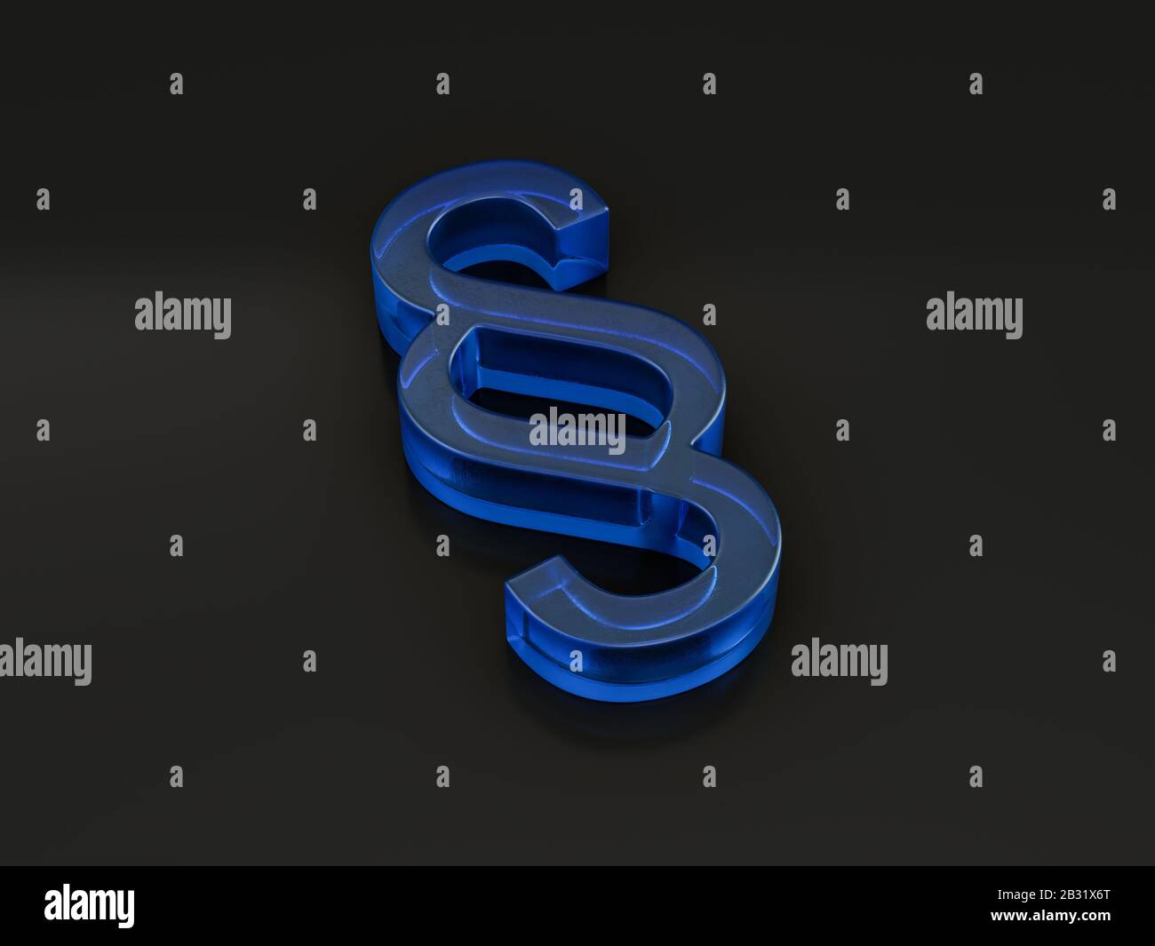 Glass section symbol on black background. 3d illustration Stock Photo ...