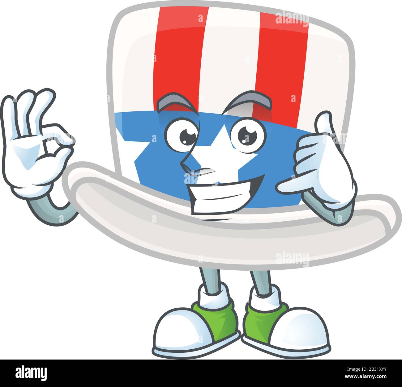 Call me funny uncle sam hat mascot picture style Stock Vector Image ...