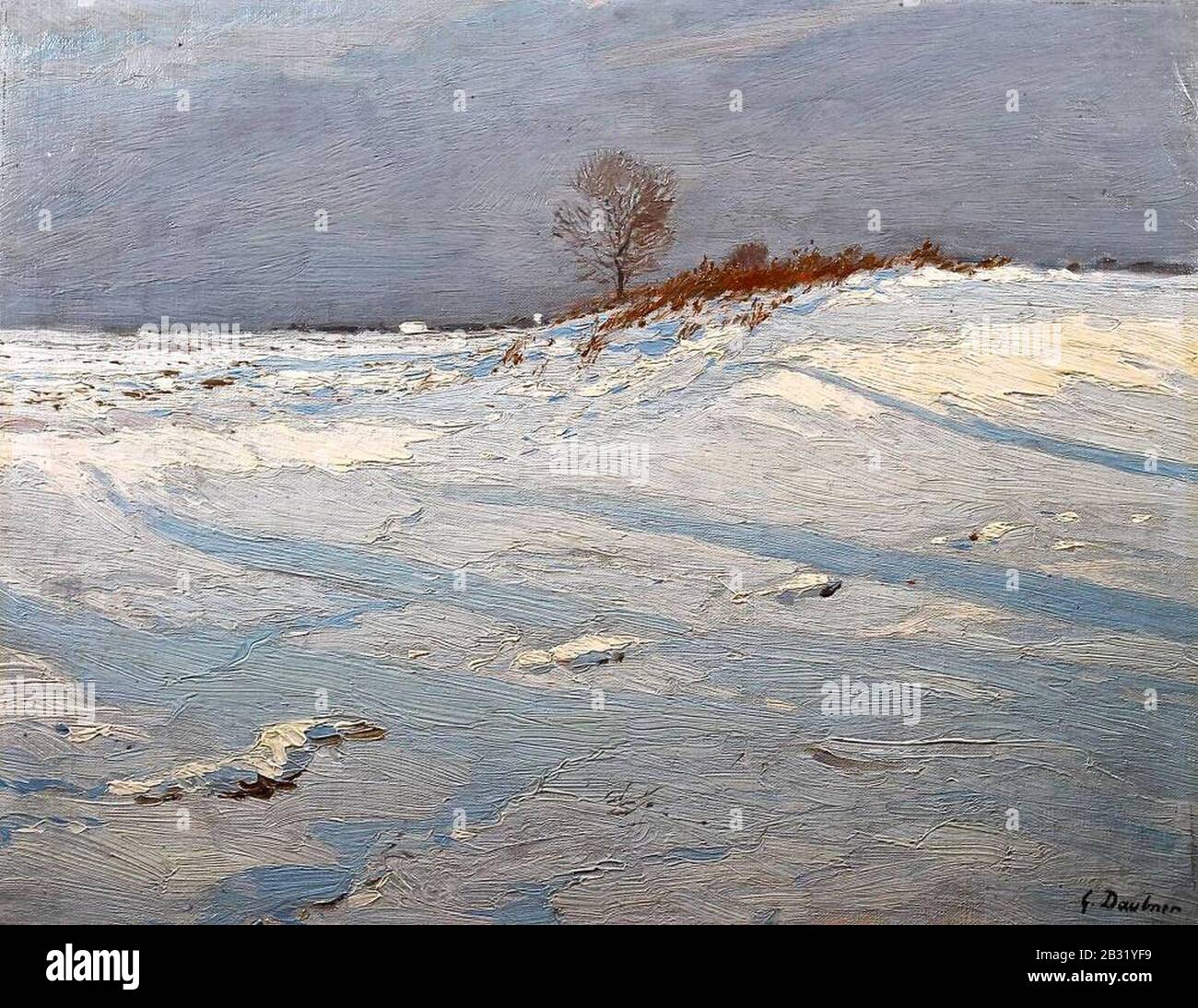 Georg Daubner - Schneelandschaft Stock Photo - Alamy
