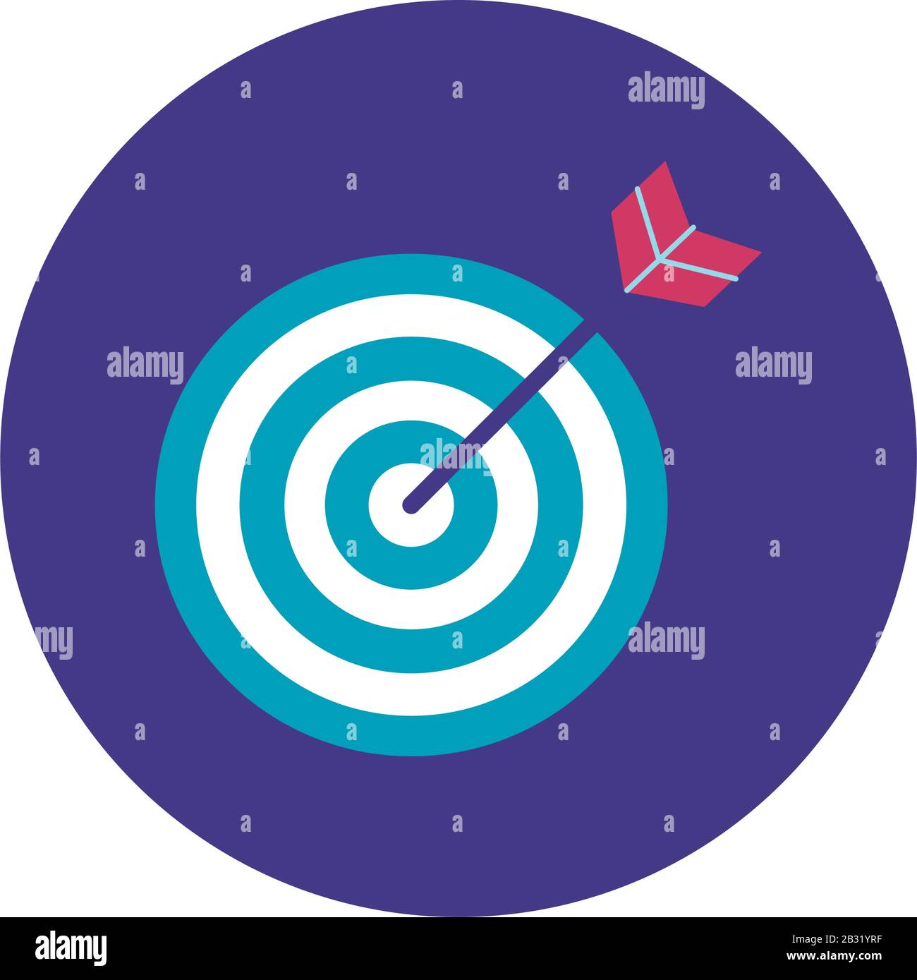 target arrow block and flat style icon Stock Vector Image & Art - Alamy