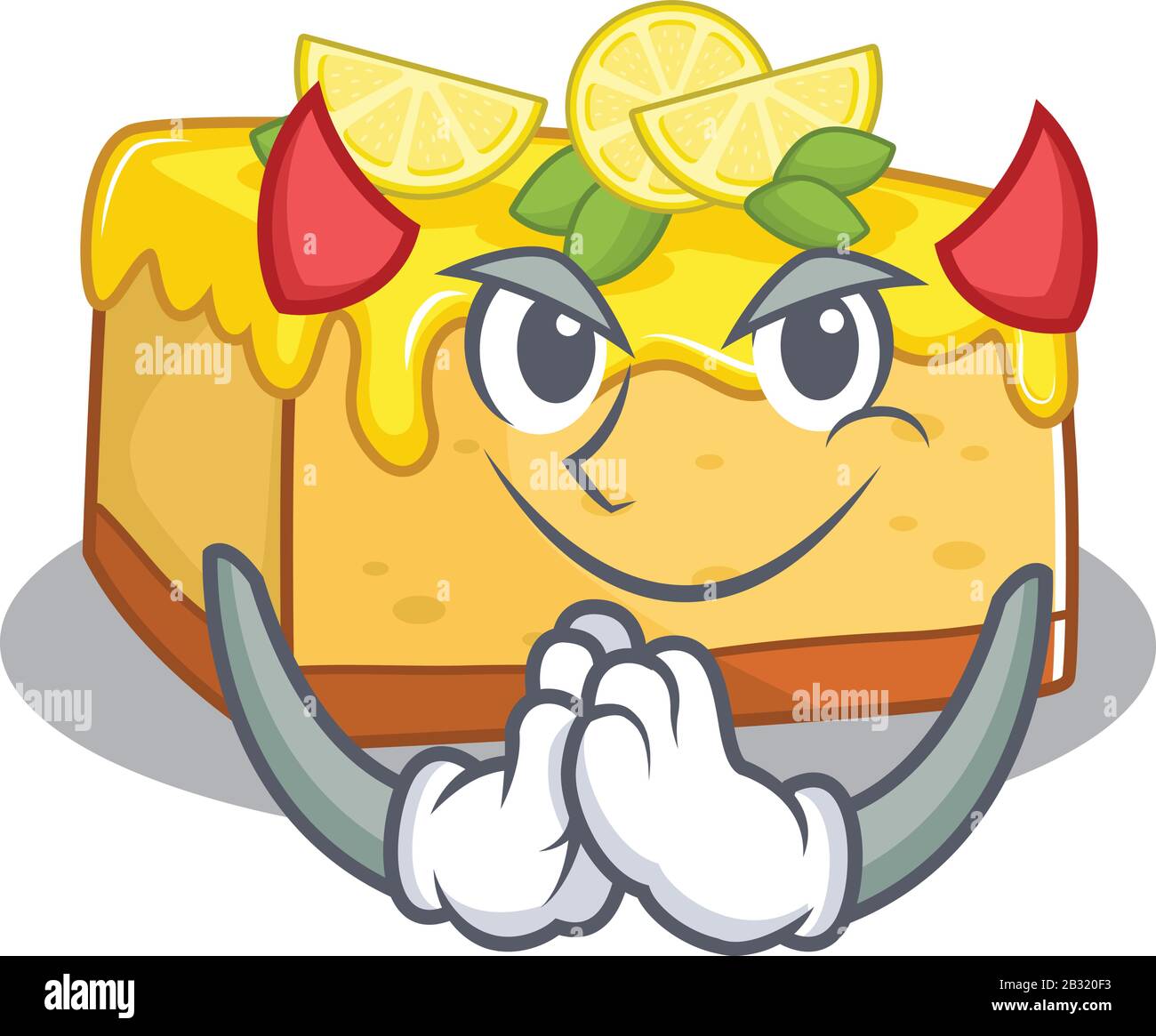 Devil lemon cheesecake Cartoon in character design Stock Vector Image ...