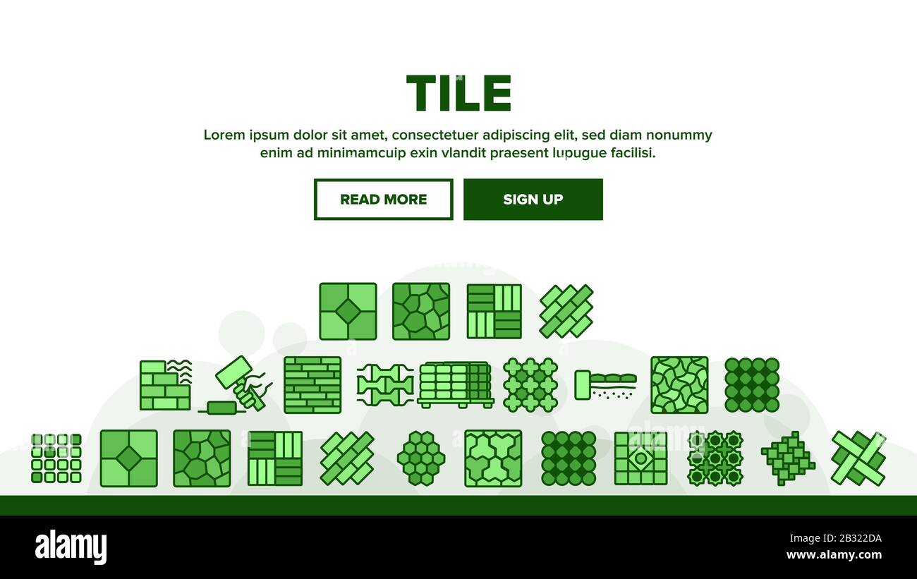 Tile Floor Material Landing Header Vector Stock Vector Image & Art - Alamy