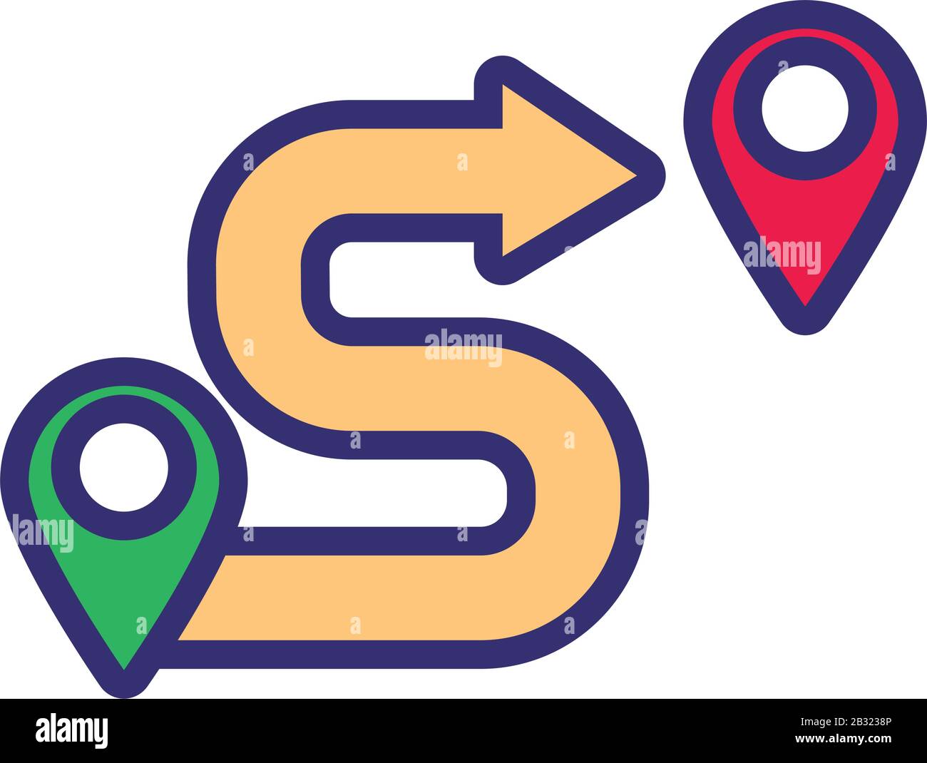 Round map pins and object Cut Out Stock Images & Pictures - Alamy