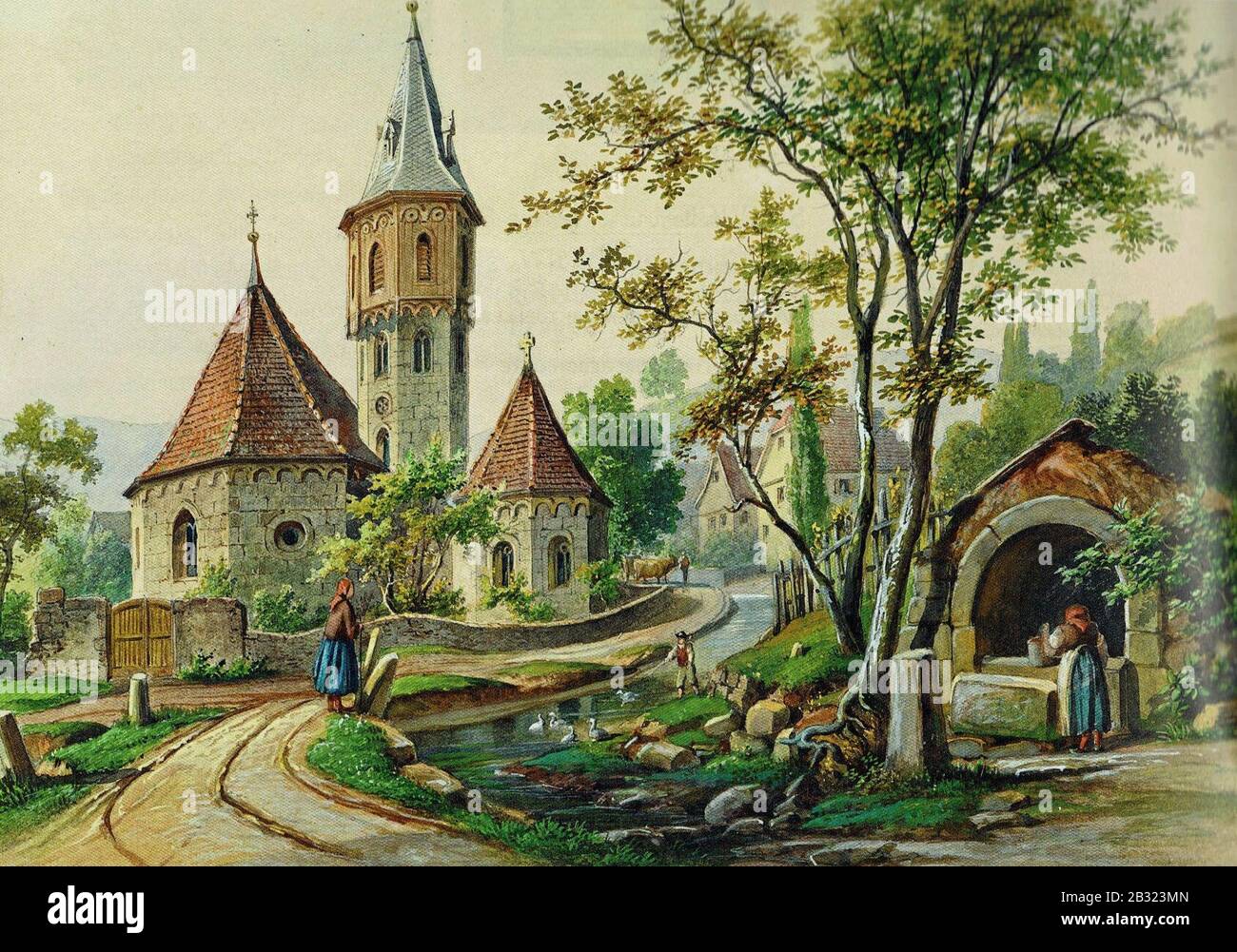 Georg Maria Eckert - St Achatius Kapelle Grünsfeldhausen 1850er Stock ...