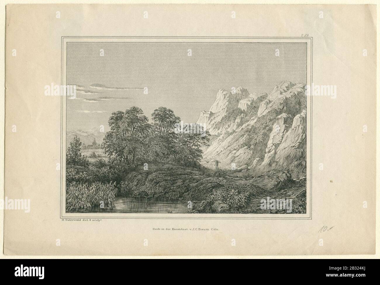 Georg Osterwald del. & sculpt., signiert GO, aus einem Buch S. 89 Stock ...