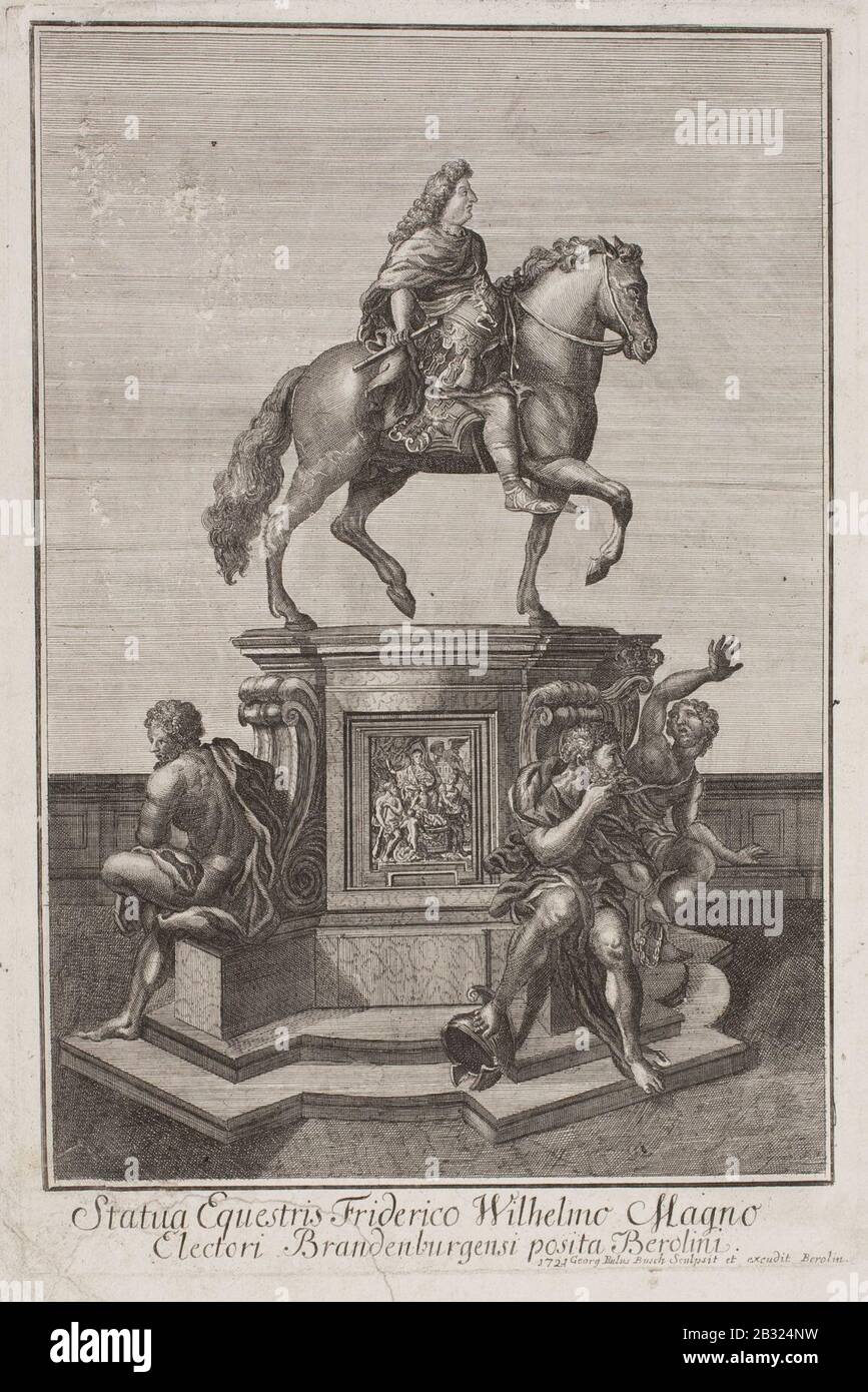 Georg Paul Busch Statue des Großen Kurfürsten in Berlin Stock Photo - Alamy