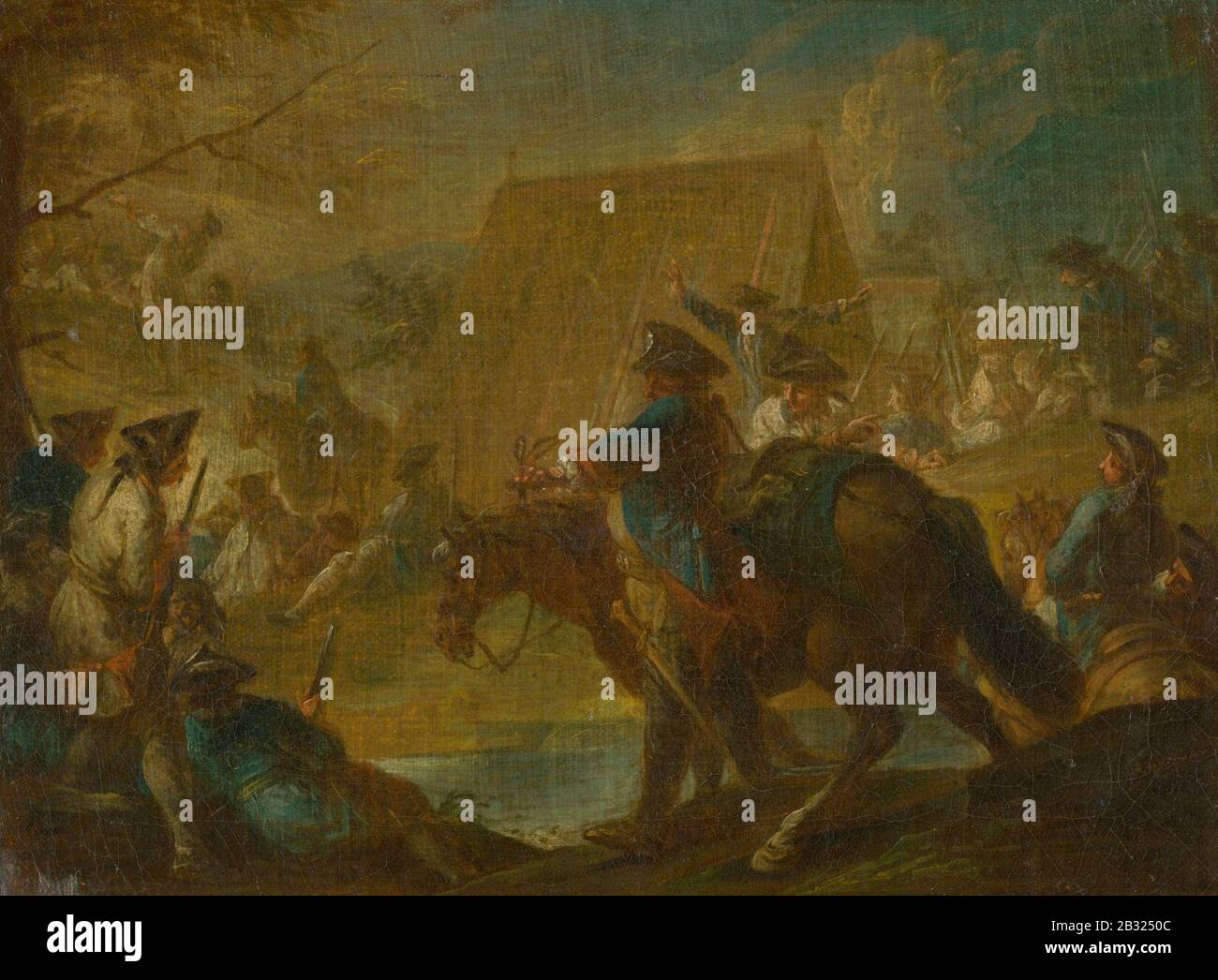 Georg Philipp Rugendas st. - Military Camp Stock Photo - Alamy