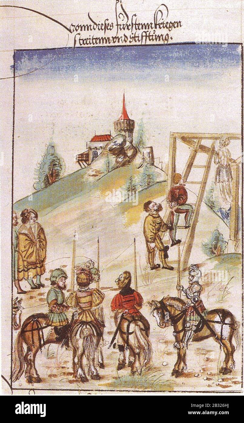 Georg spalatin chronik der sachsen tot wertislaw 1164 Stock Photo - Alamy