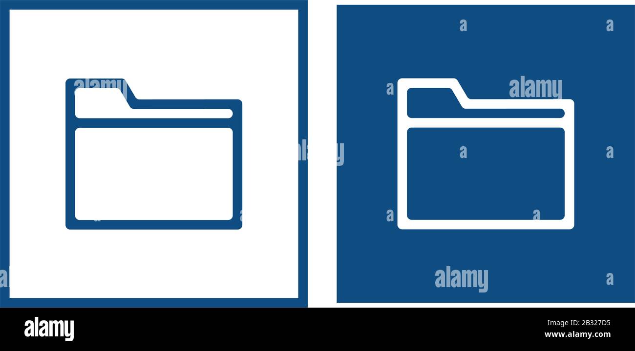 Office folder for file. The symbol is located in a square frame. Vector ...
