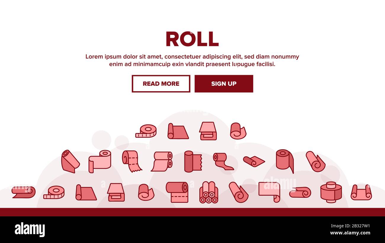 Roll And Reel Material Landing Header Vector Stock Vector Image & Art ...
